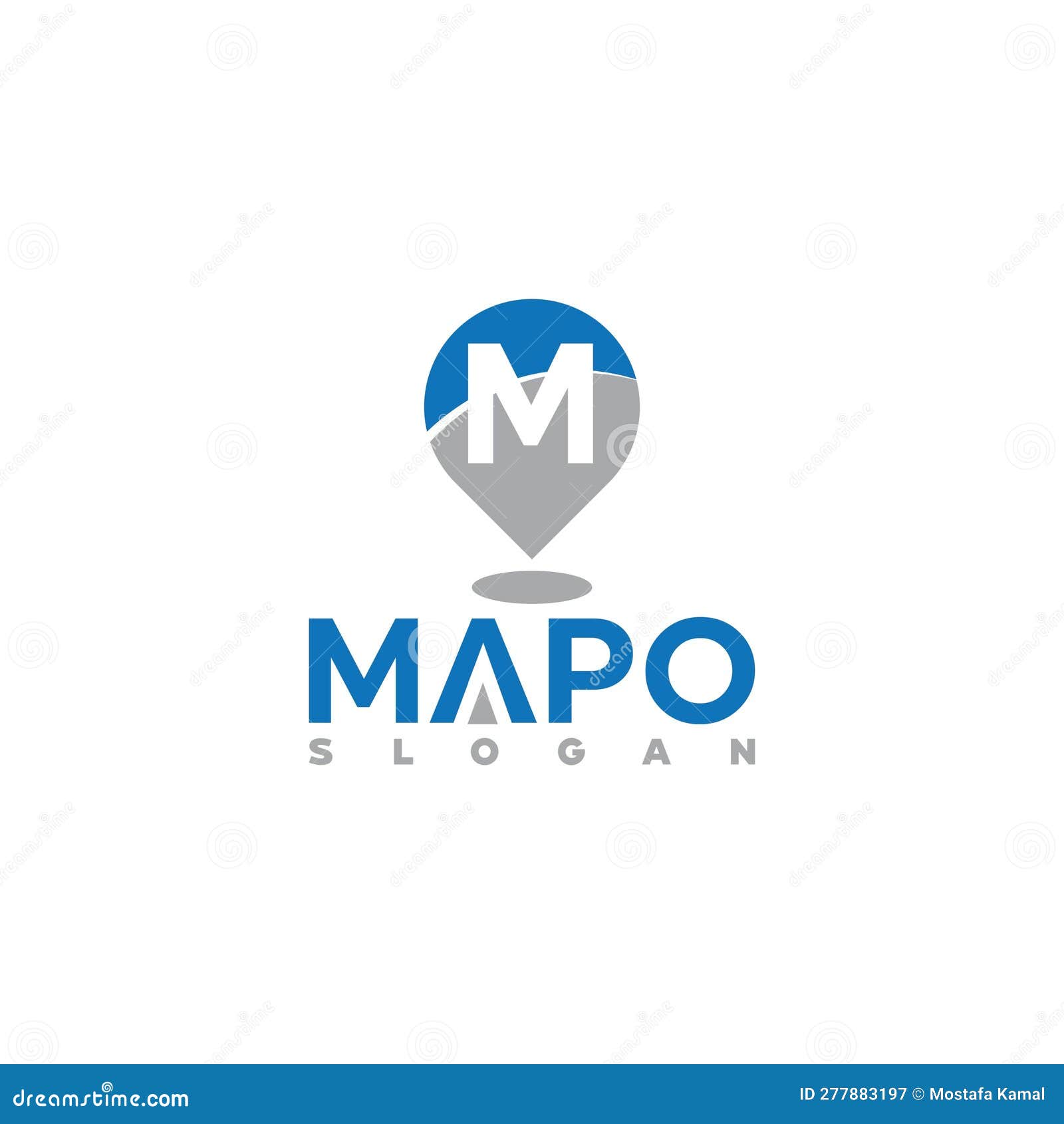 Letter M Geotag Logo Icon Design Stock Vector - Illustration of mark ...