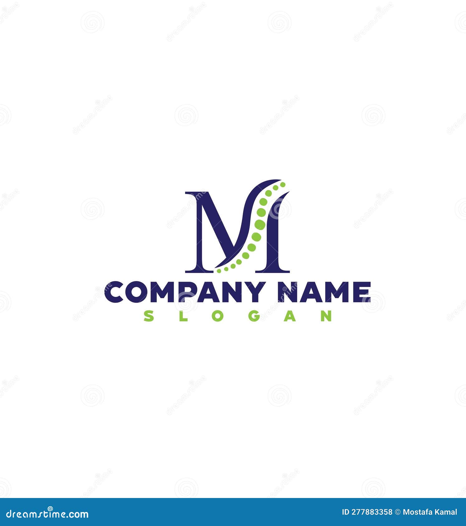 Letter M Initial Logo for Medical Company Stock Vector - Illustration ...