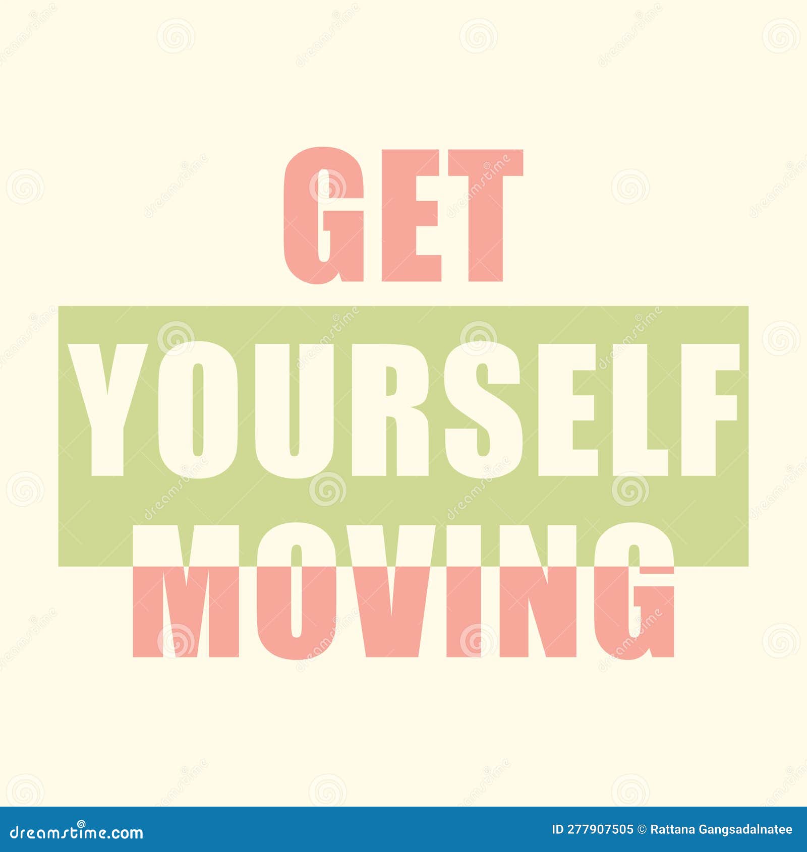 GET YOURSELF MOVING stock vector. Illustration of word - 277907505