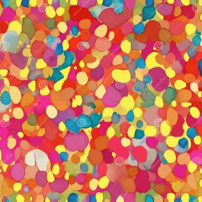 Vector Watercolor Abstract Illustration of Colorful Pink Yellow Red ...