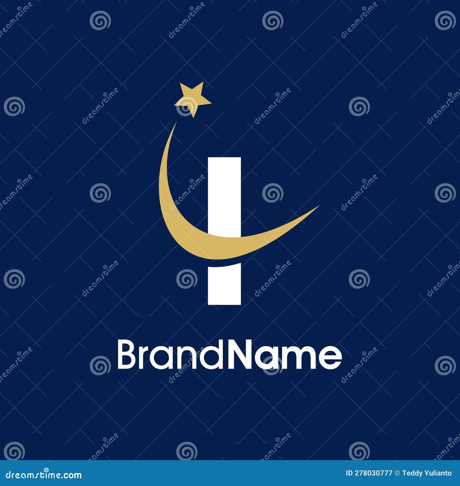 Initial I Swooshing Star Logo Stock Vector - Illustration of icon, logo ...