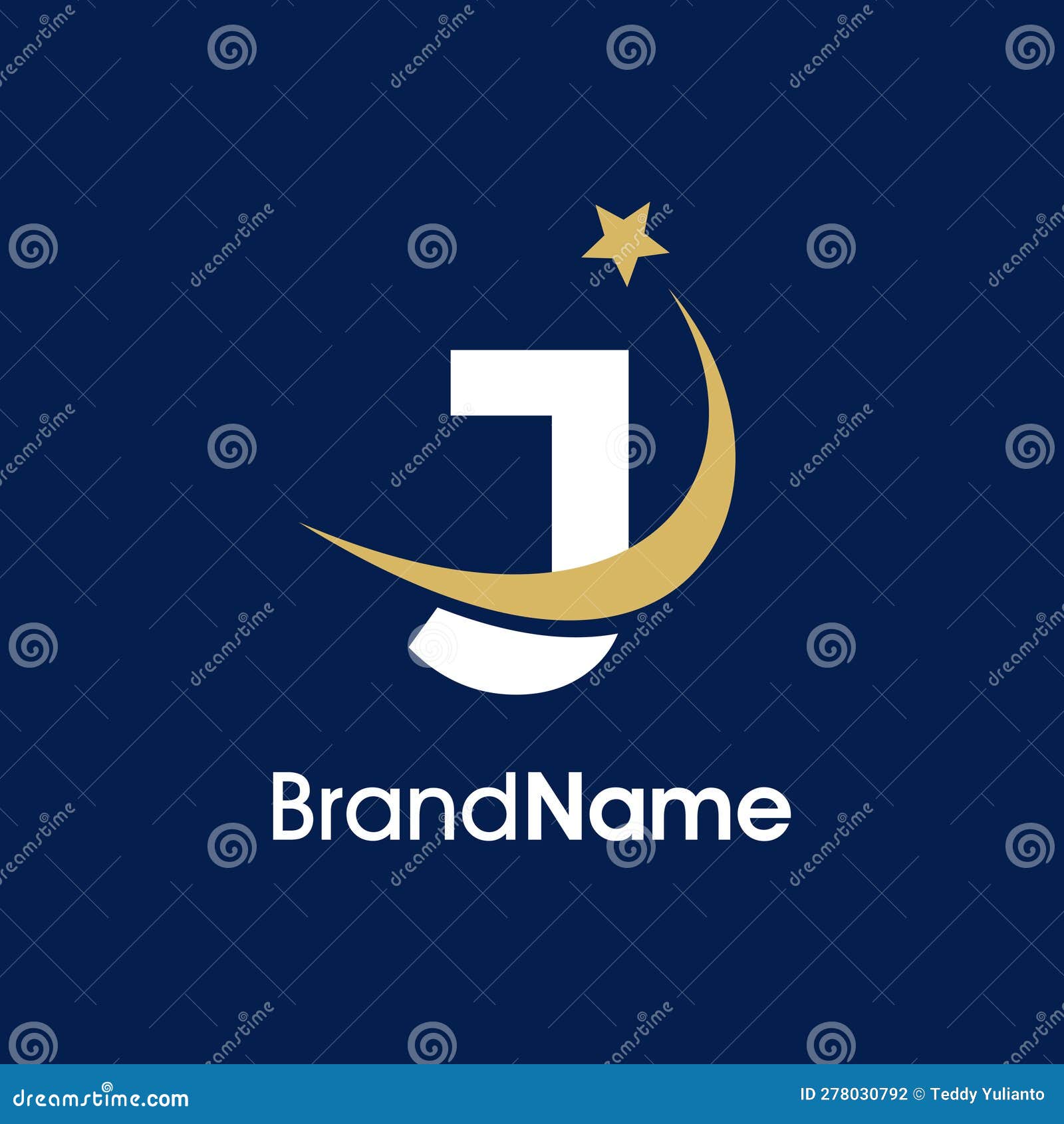 Initial J Swooshing Star Logo Stock Vector - Illustration of element ...