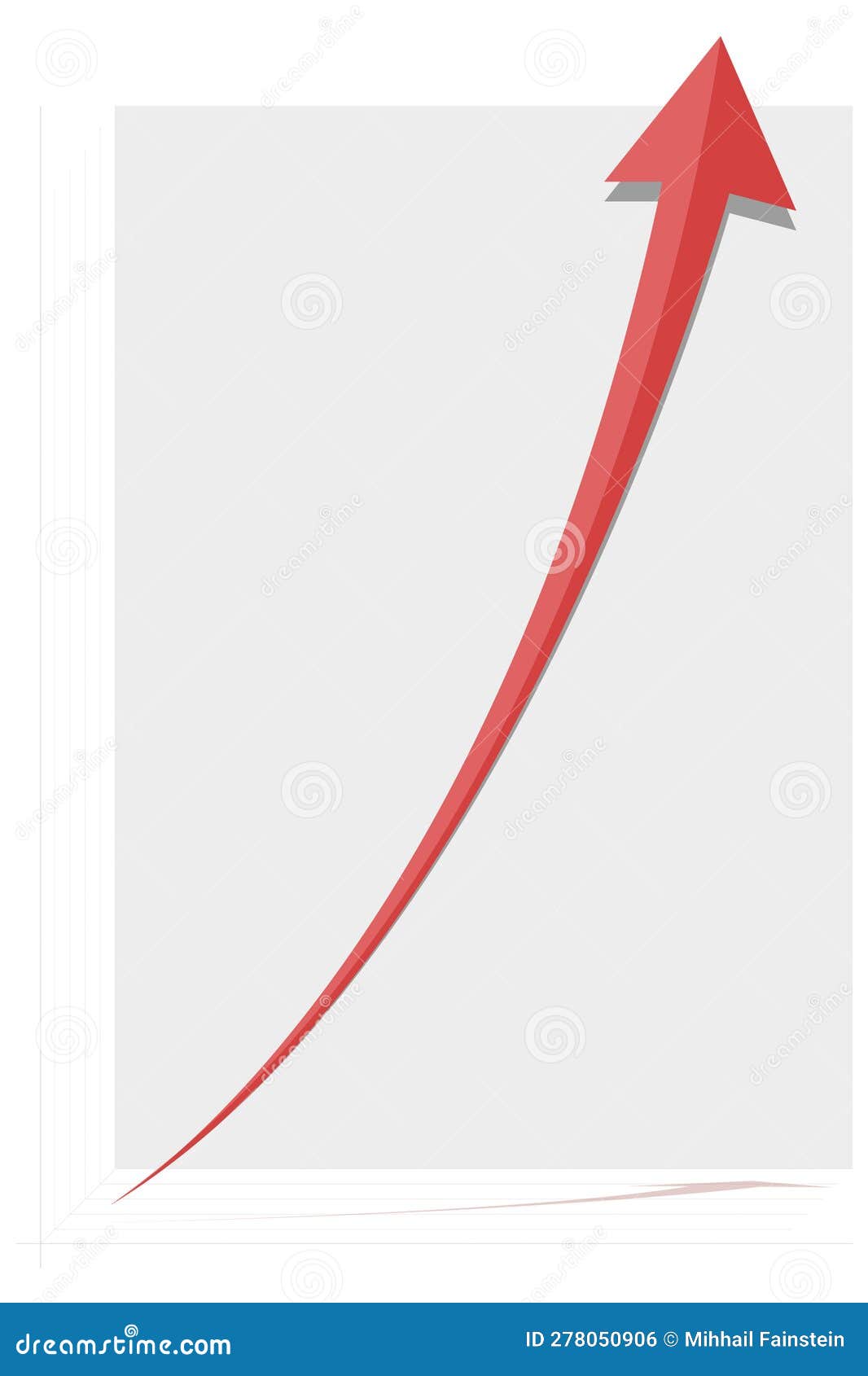 Chart wit red arrow stock vector. Illustration of arrow - 278050906