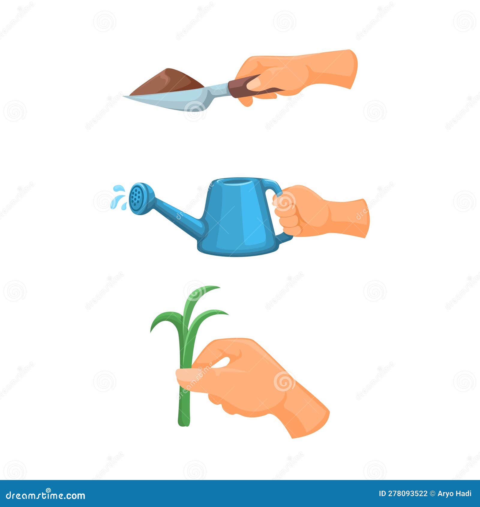 PrintFarming Hand Gesture Agriculture Education Symbol Cartoon ...