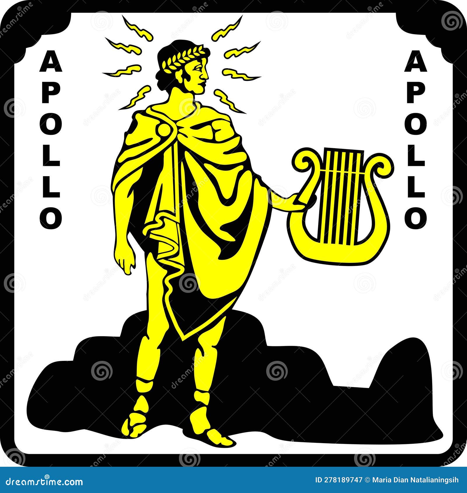 Apollo God of Greek and Rome Stock Vector - Illustration of rome ...
