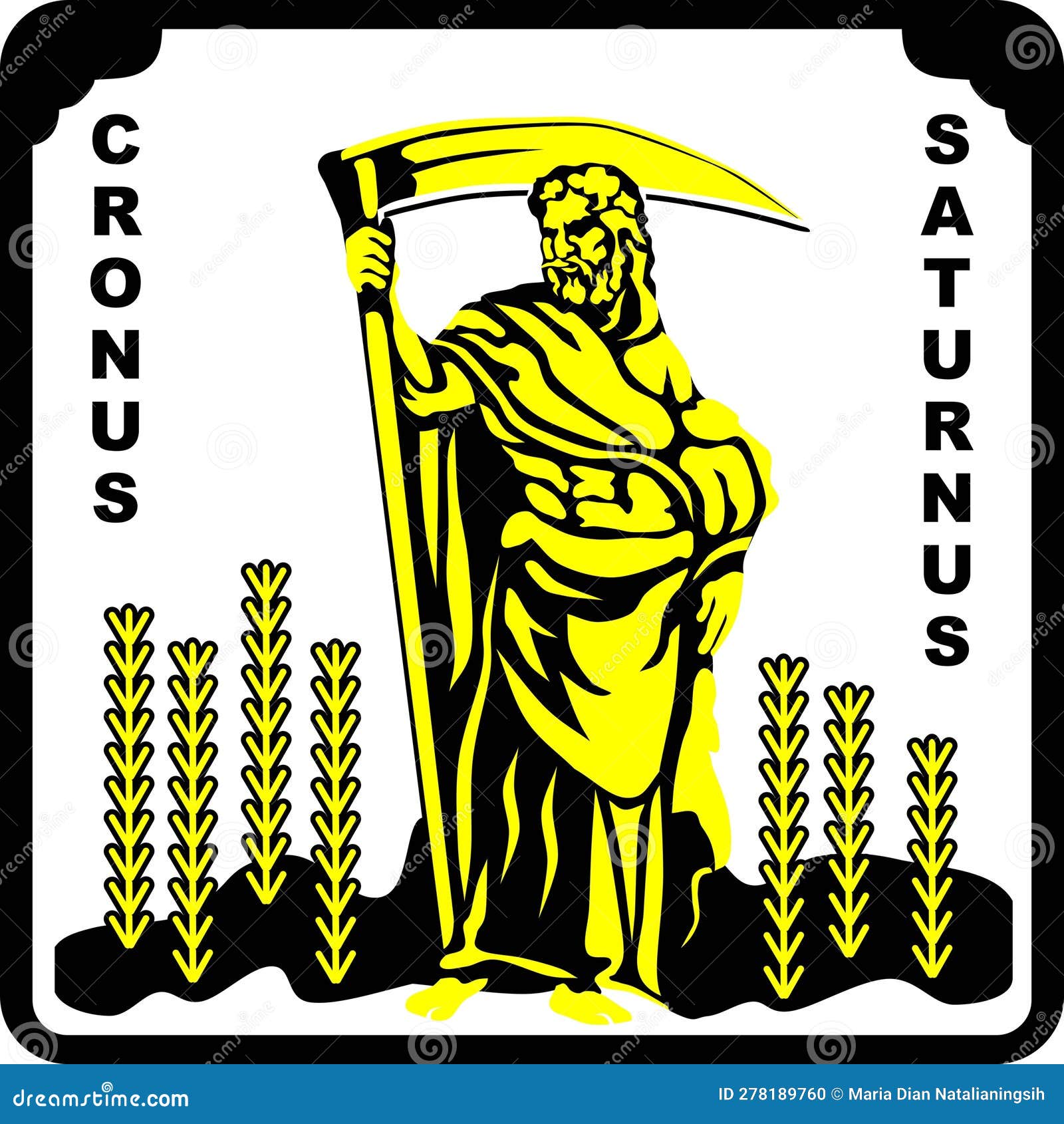 Cronus or Saturnus God of Greek and Rome Stock Vector - Illustration of ...