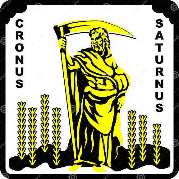 Cronus or Saturnus God of Greek and Rome Stock Vector - Illustration of ...