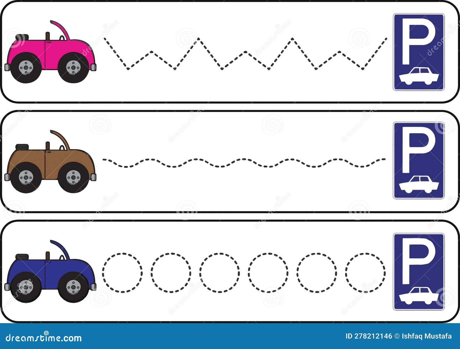 Hand Drawn Tracing Worksheets for Kids Pencontrol and Handwriting ...