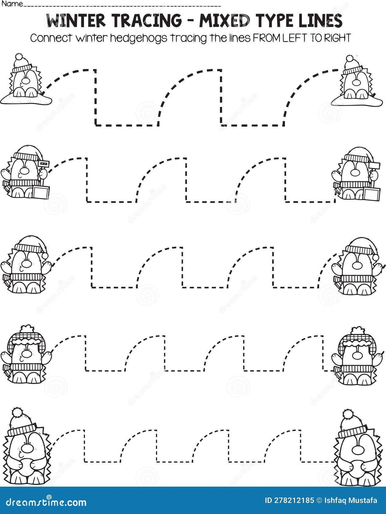 Hand Drawn Tracing Worksheets for Kids Pencontrol and Handwriting ...