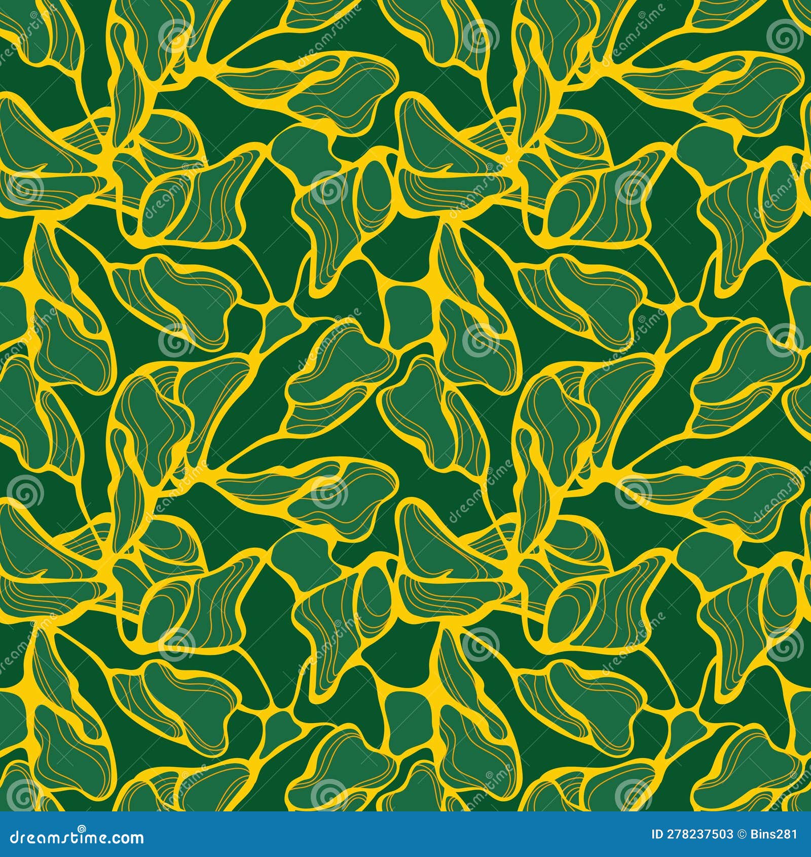 Green Pattern, Abstract Elements. Floral Drawing Stock Illustration ...