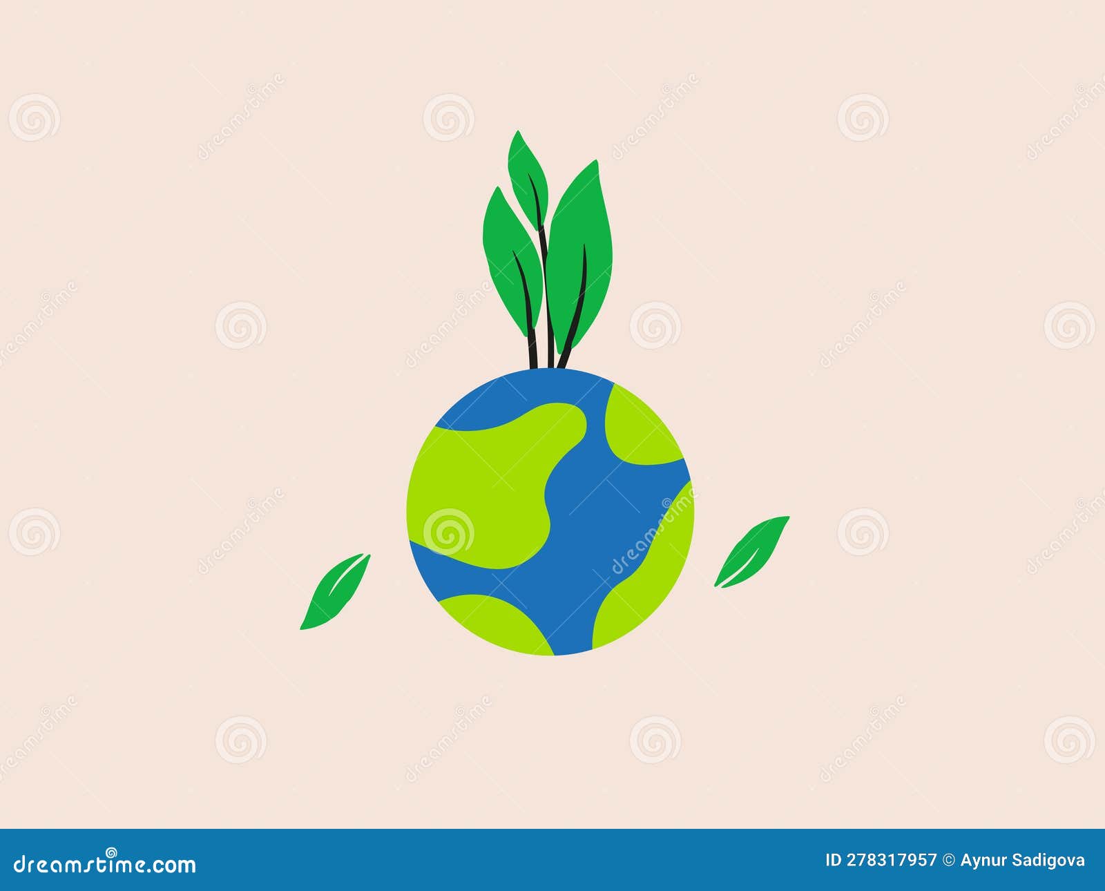 Green World Logo or Icon Design Template Stock Vector - Illustration of ...