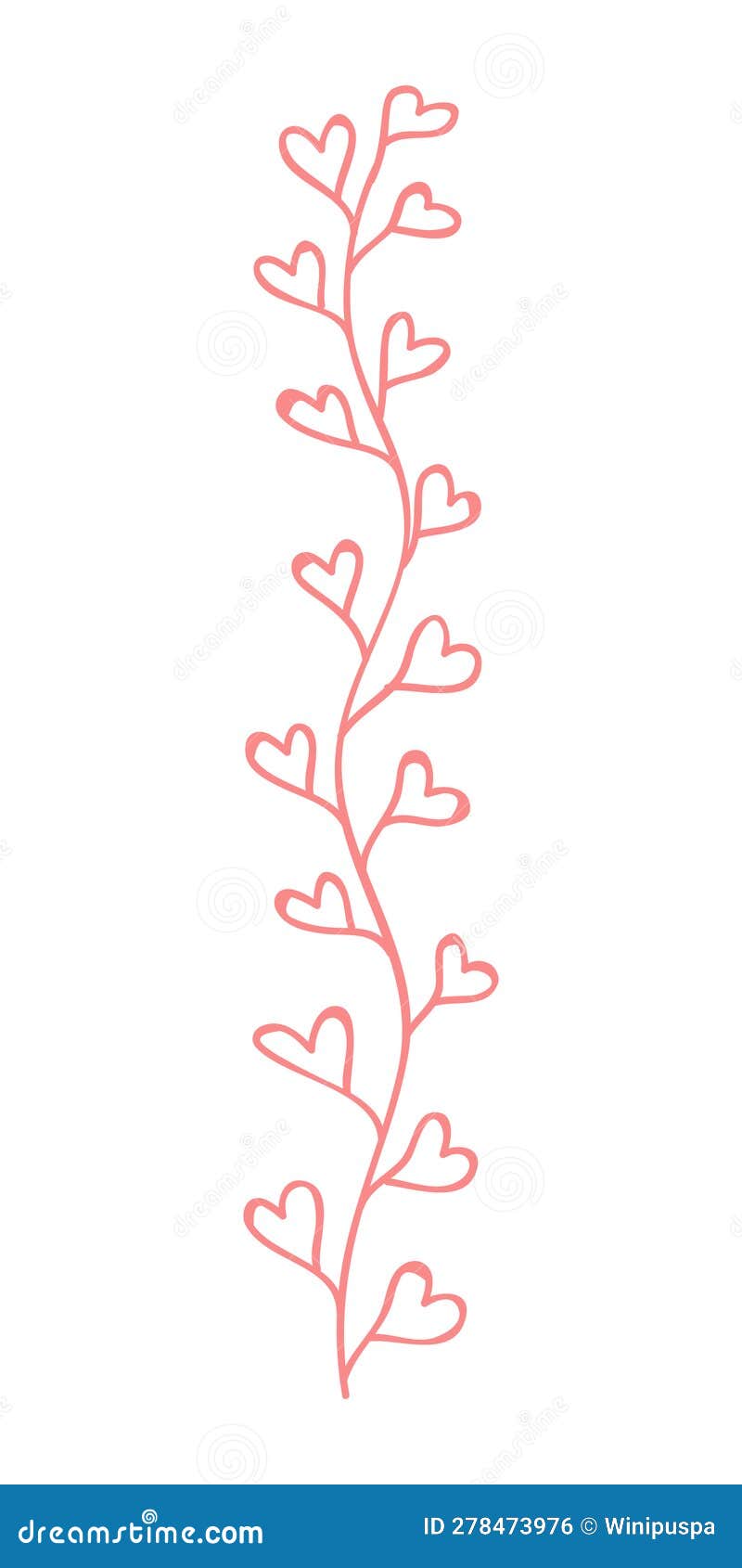 Heart String Element Decoration for Valentine S Day Design Stock Vector ...