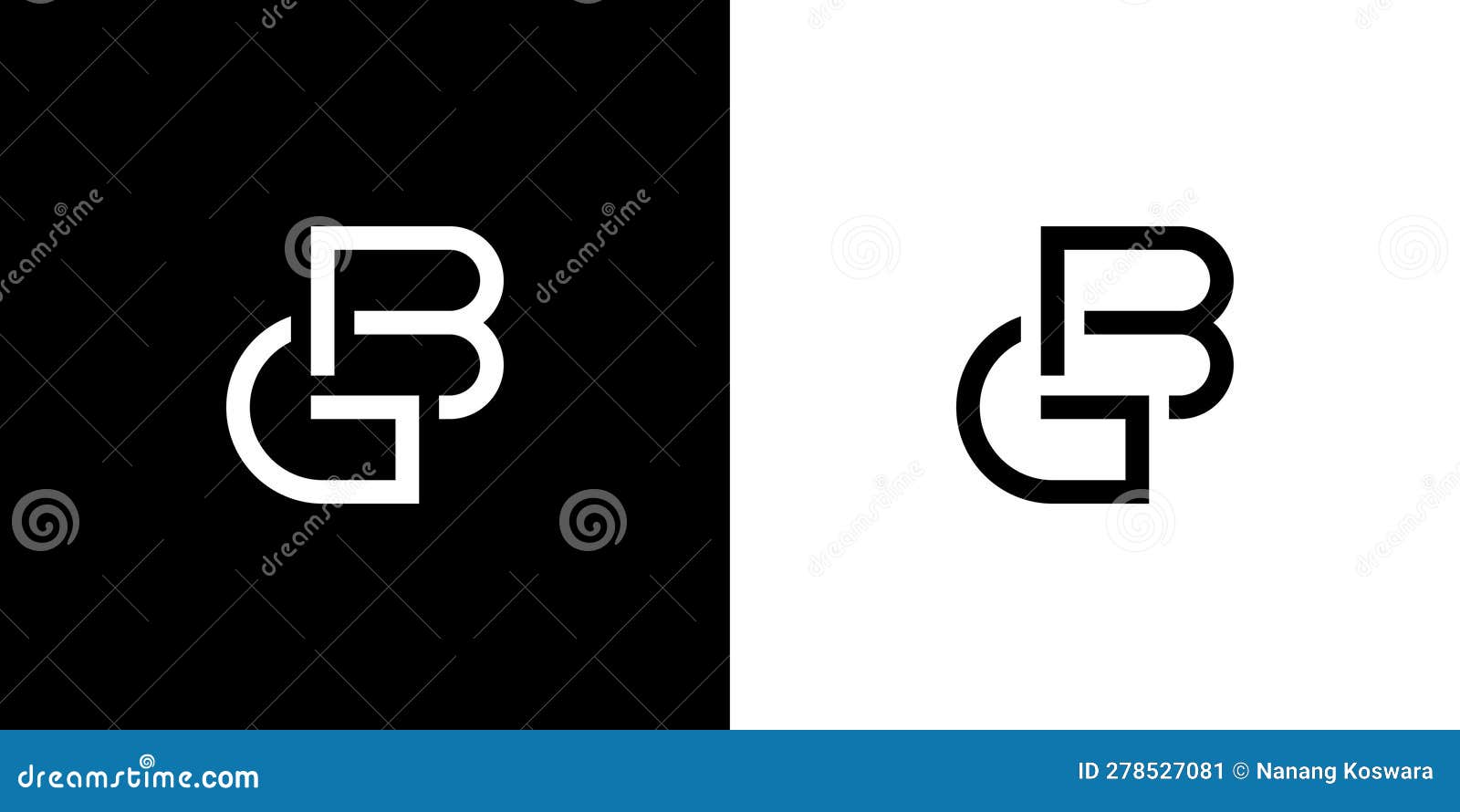 GB Logo, GB Monogram, Initial GB Logo, Letter GB Logo, Icon, Vector ...
