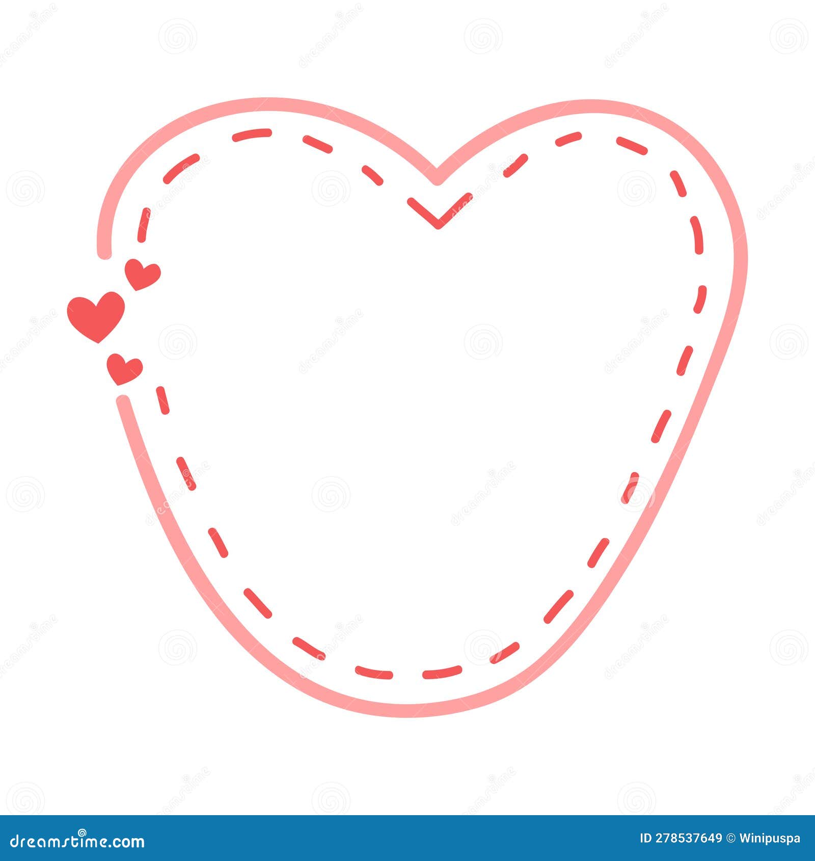 Hand Drawn Love Frame Decoration for Valentine S Day Design. Stock ...