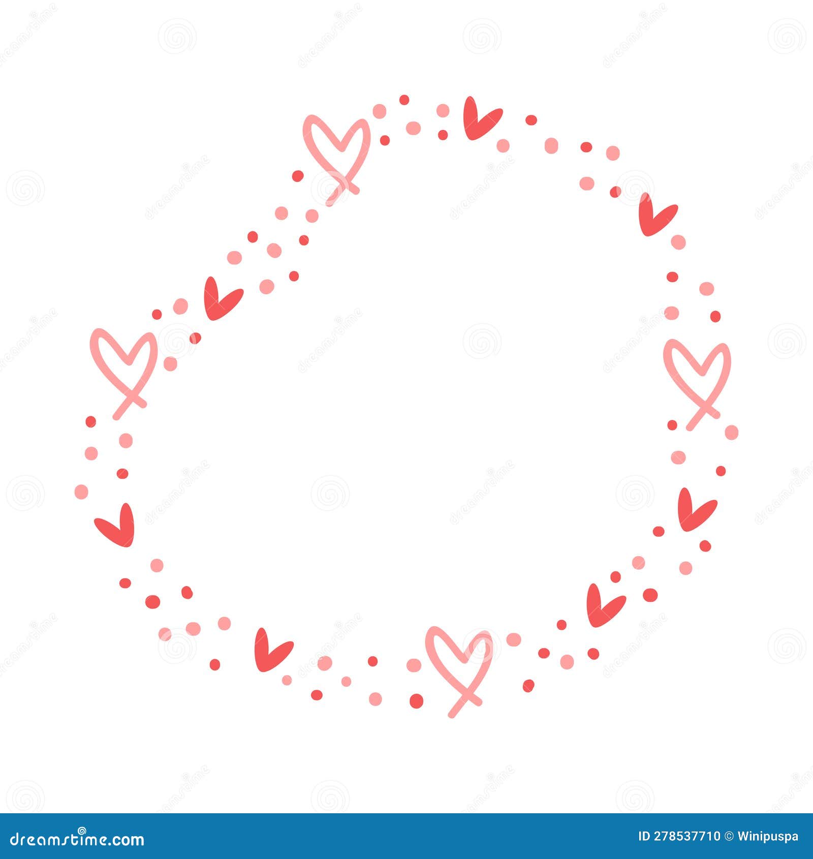 Hand Drawn Love Frame Decoration for Valentine S Day Design. Stock ...