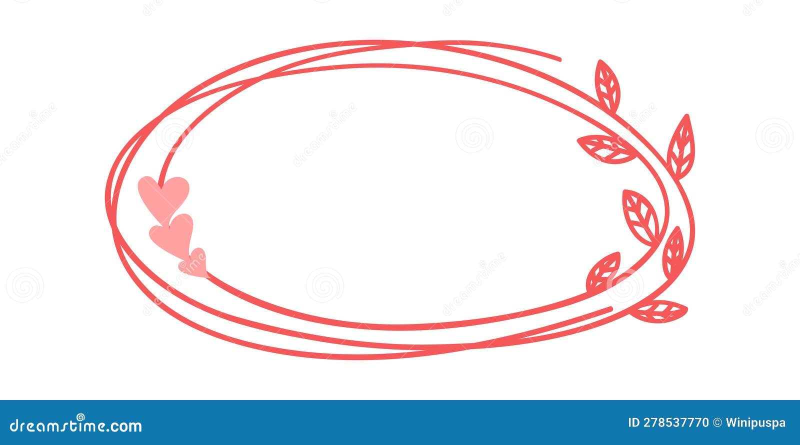 Hand Drawn Love Frame Decoration for Valentine S Day Design. Stock ...