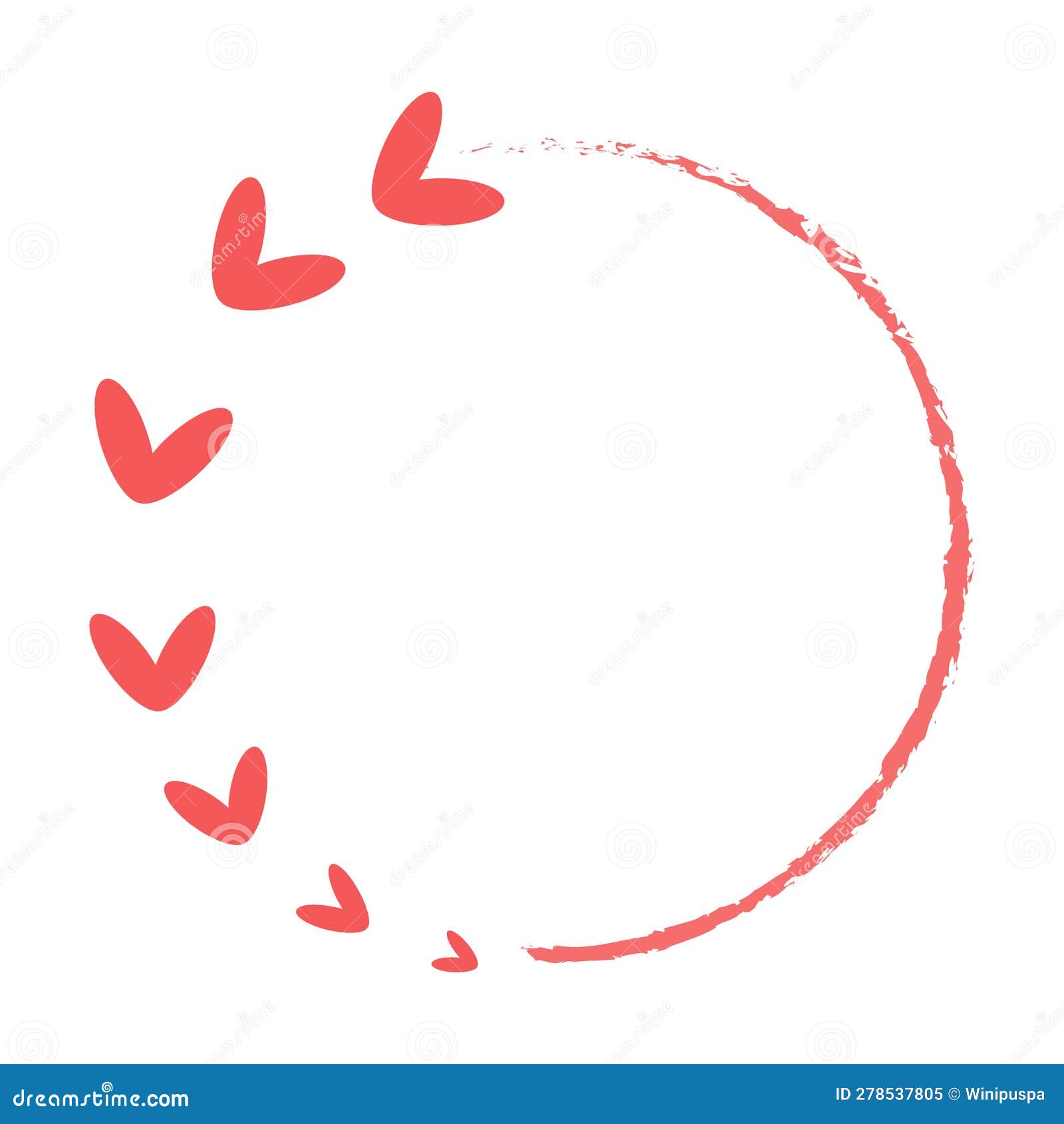 Hand Drawn Love Frame Decoration for Valentine S Day Design. Stock ...