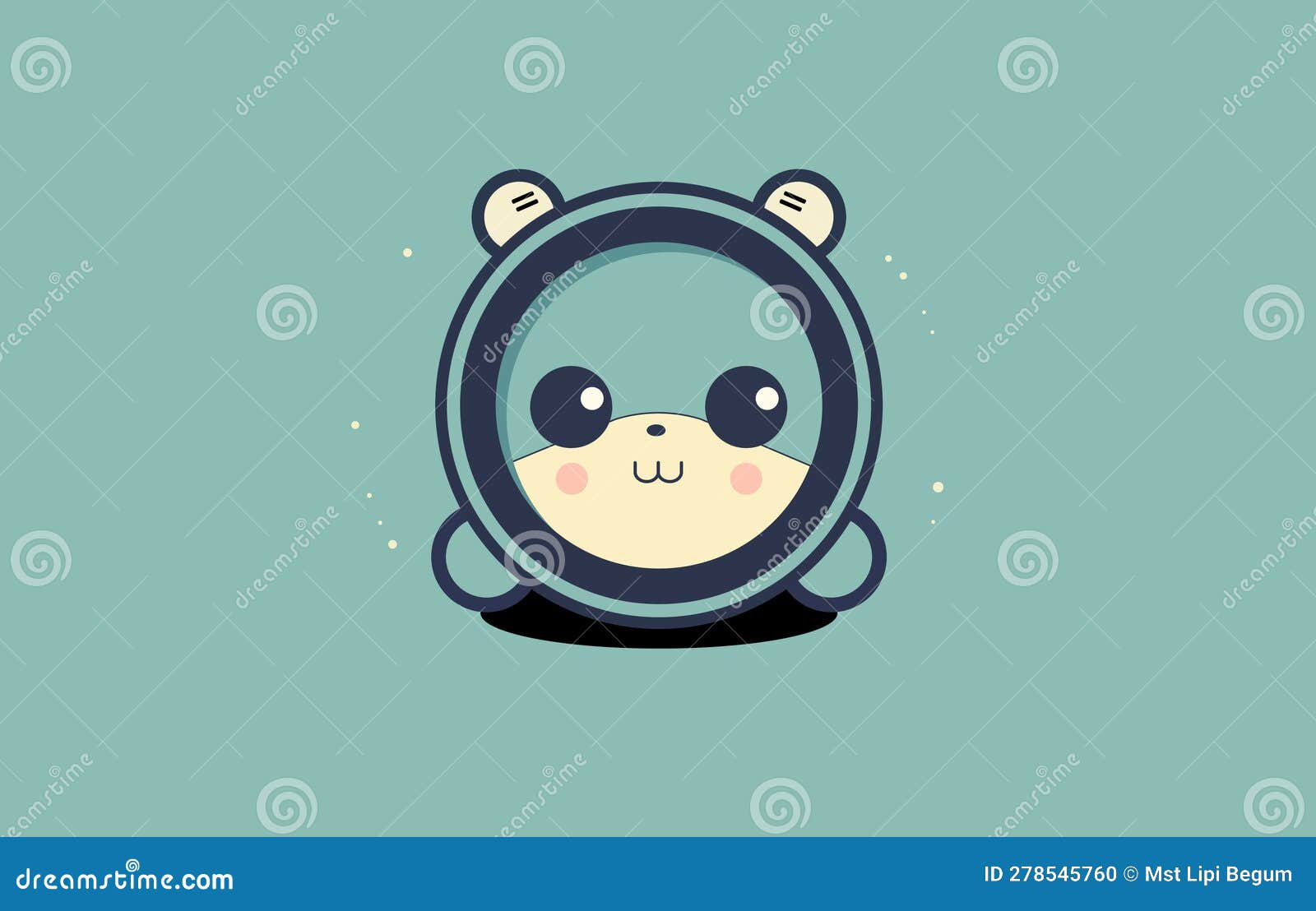 A Cute Clock Logo Vector Illustration Flat Design,Cute Smiling Happy ...
