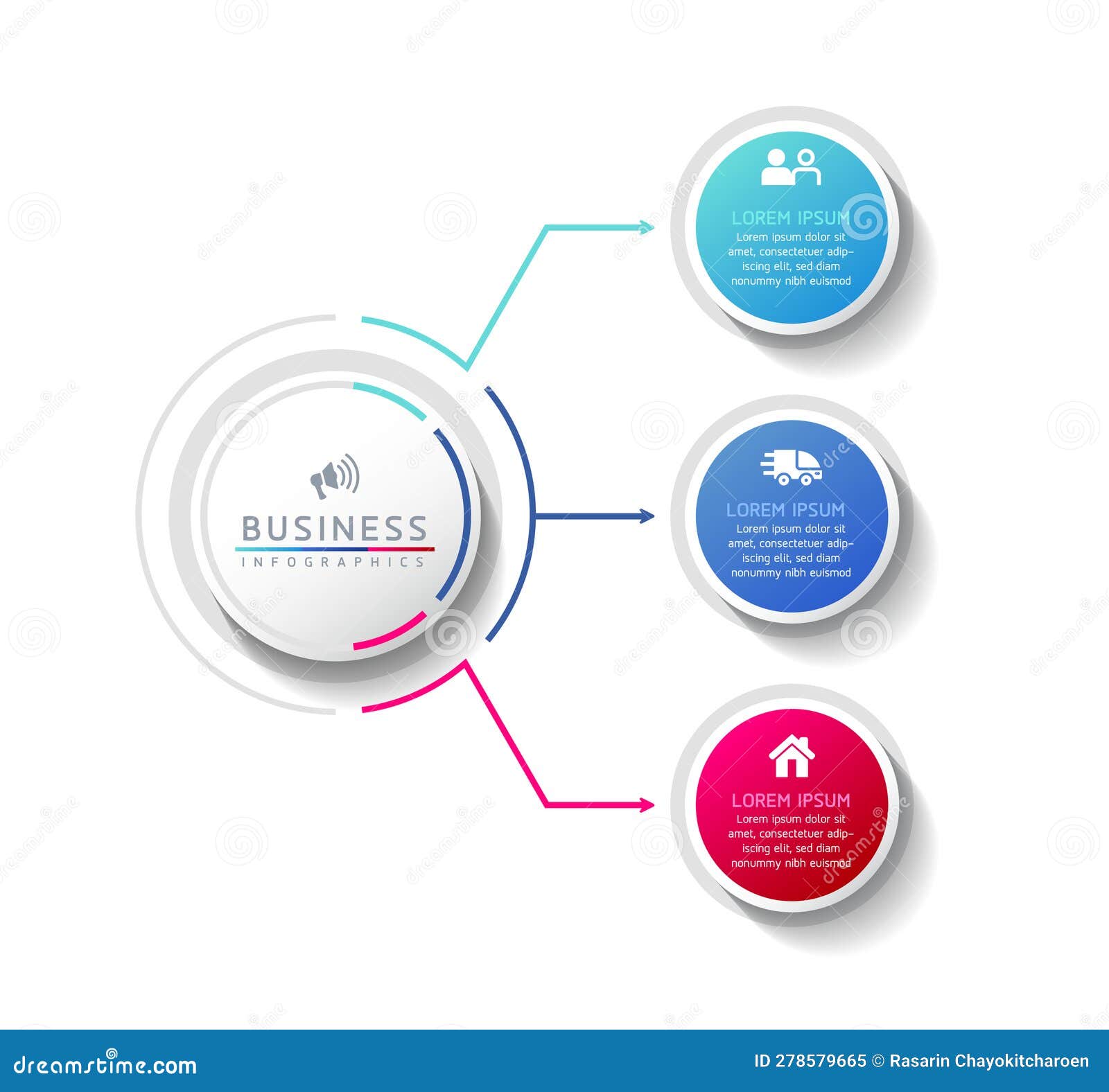 Vector Business Presentation Connecting Steps Infographic Template 3 ...