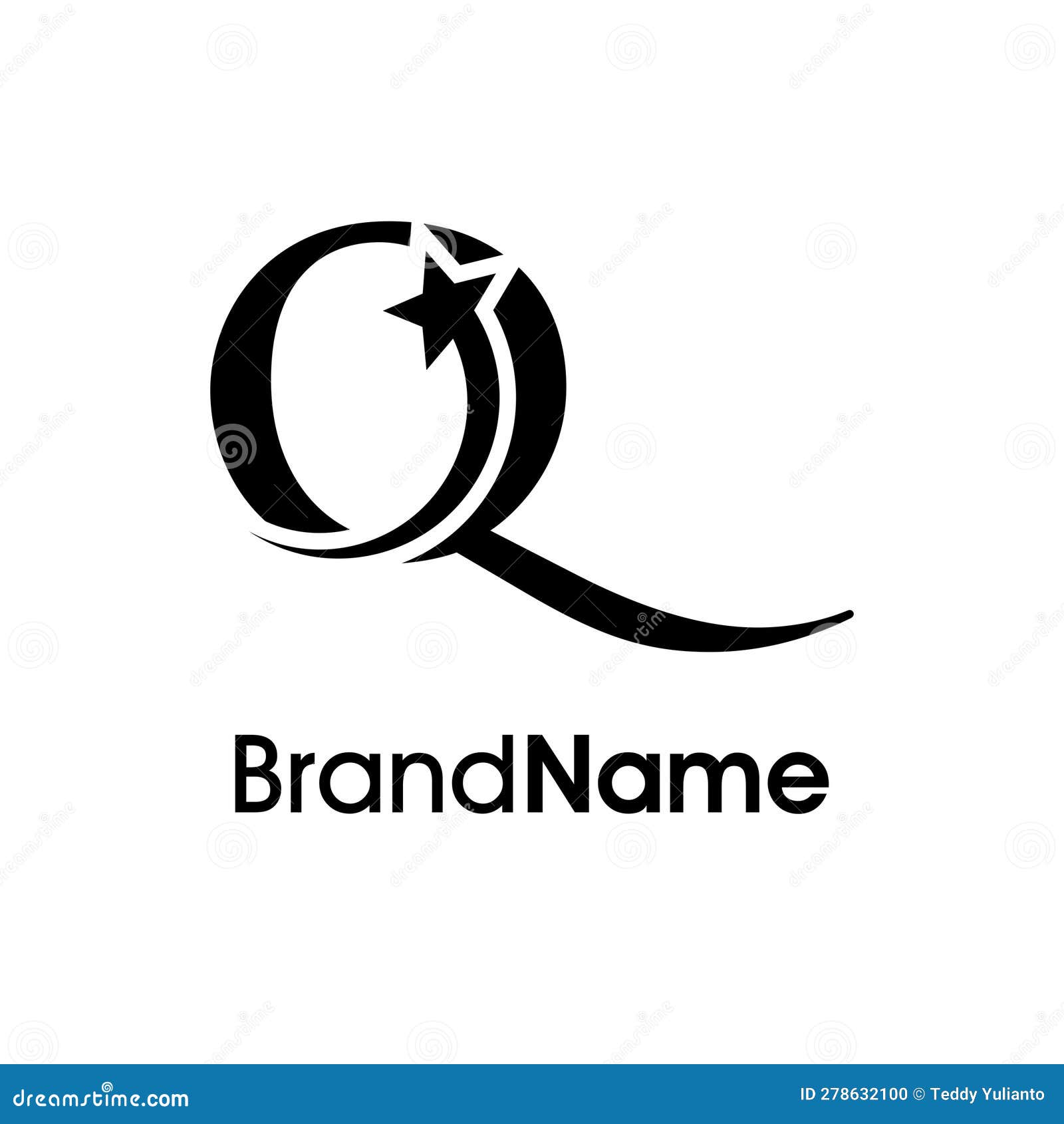 Elegant Initial Q Star Logo Stock Vector - Illustration of initial ...