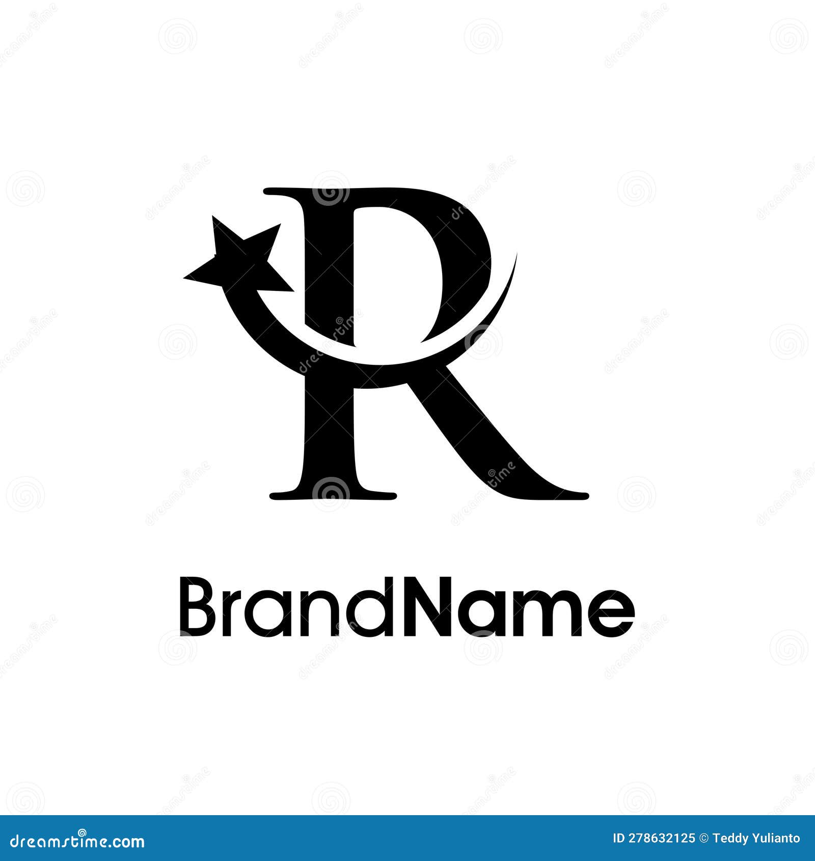 Elegant Initial R Star Logo Stock Vector - Illustration of luxury ...