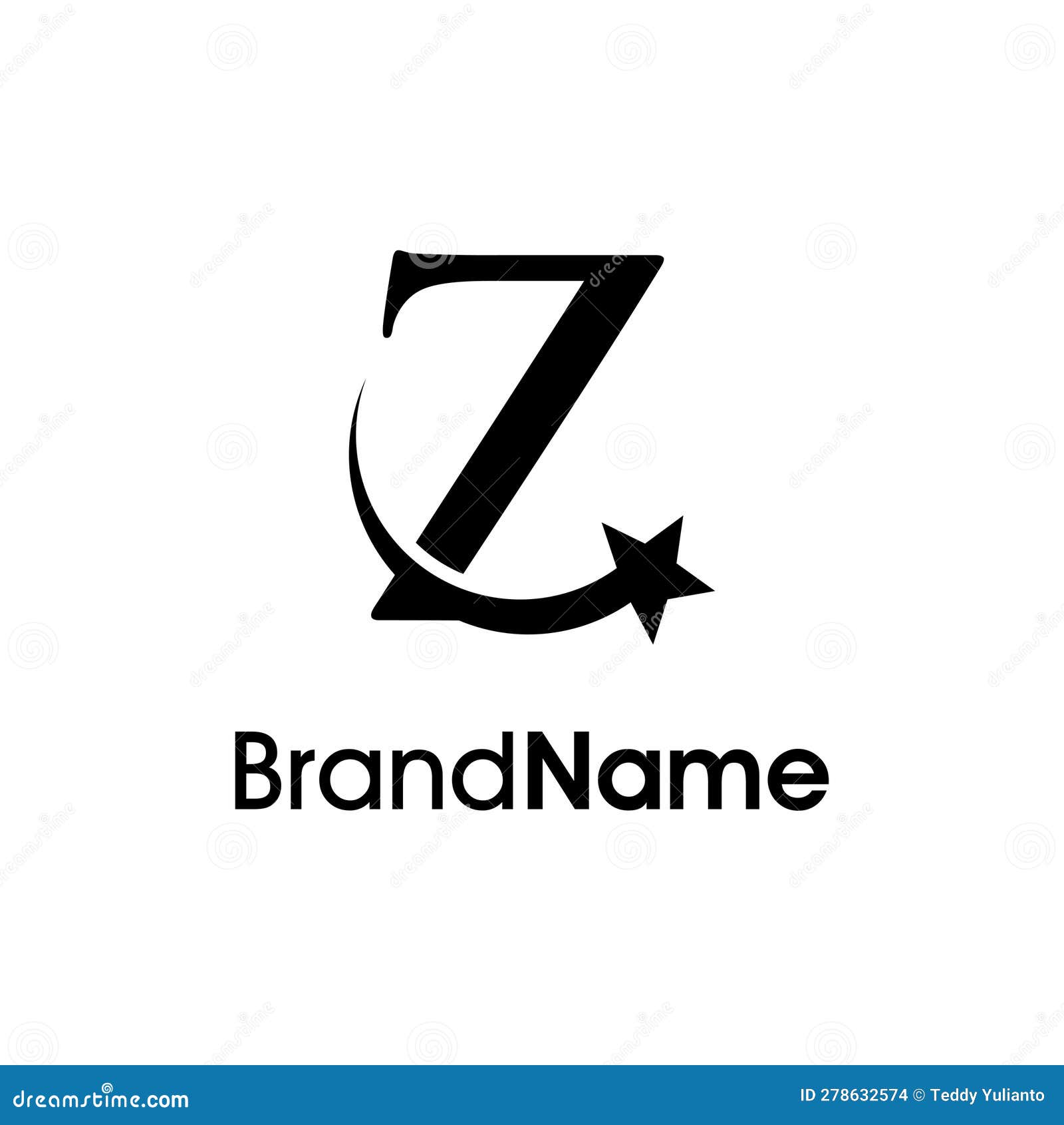 Elegant Initial Z Star Logo Stock Vector - Illustration of jewelry ...
