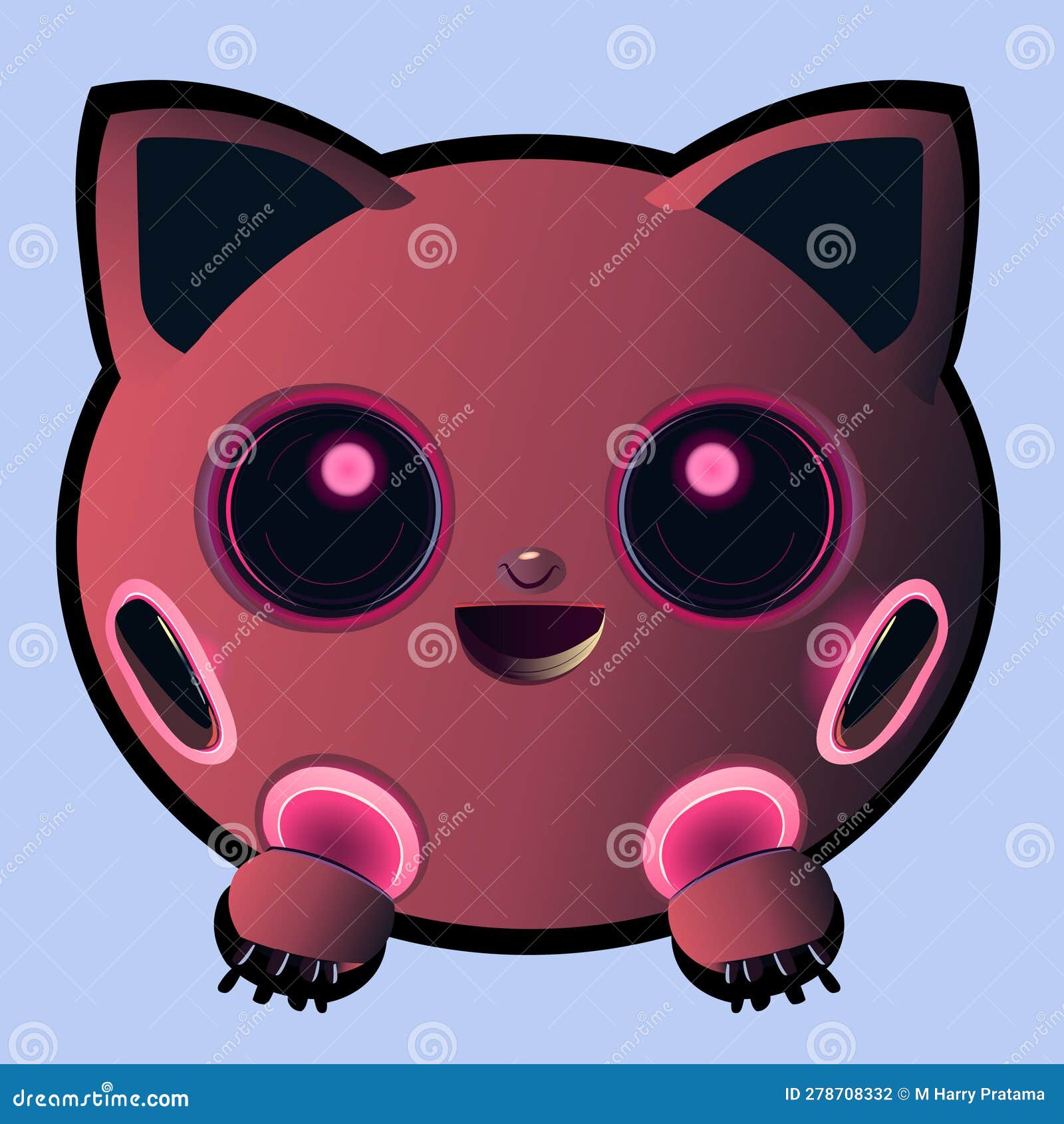 Cute Cartoon Robot Kitty 3d Stock Vector - Illustration of animals ...