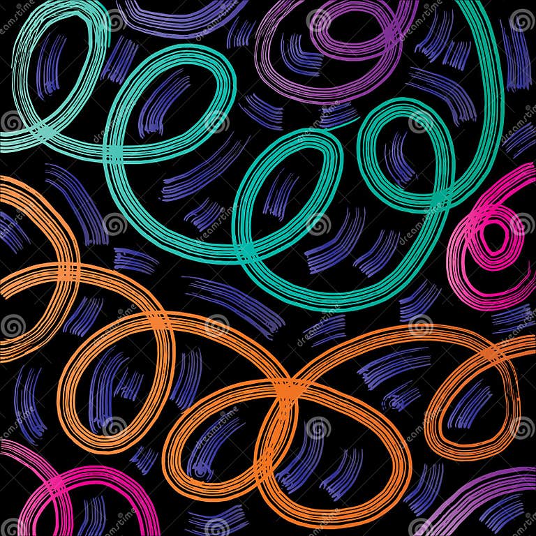 Abstract Curved Line Pattern of Brushes. Stock Illustration ...