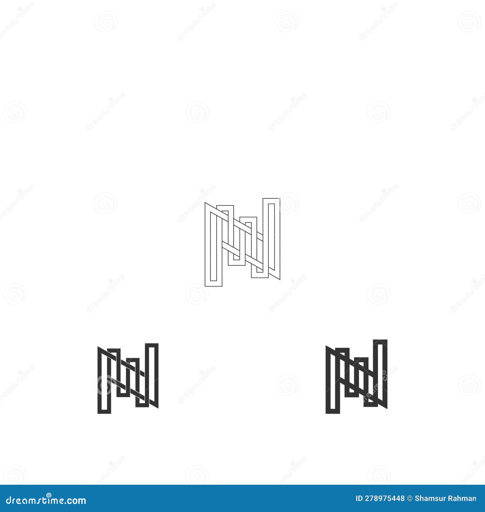 Alphabet Initials Logo NN, N Stock Vector - Illustration of graphic ...