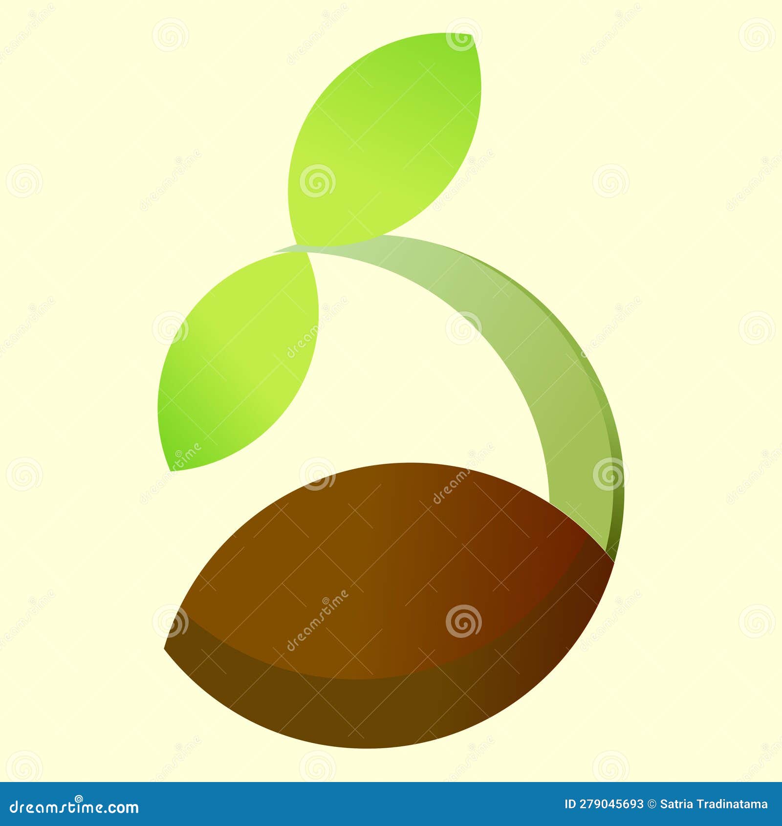 Simple Elegant Seed Sprouting Icon with Golden Ratio Stock Vector ...