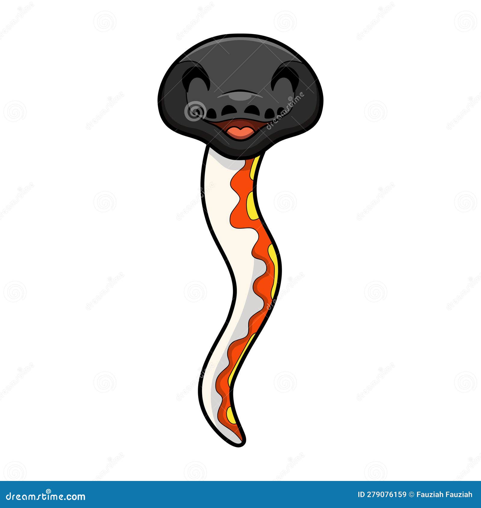 Cute Red Blood Python Cartoon Stock Vector - Illustration of blooded ...