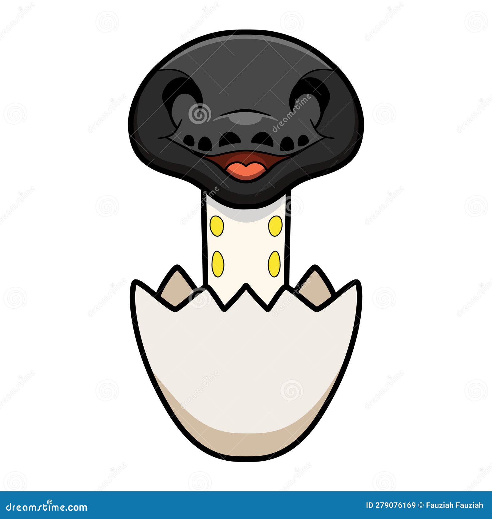 Cute Red Blood Python Cartoon Inside an Egg Stock Vector - Illustration ...