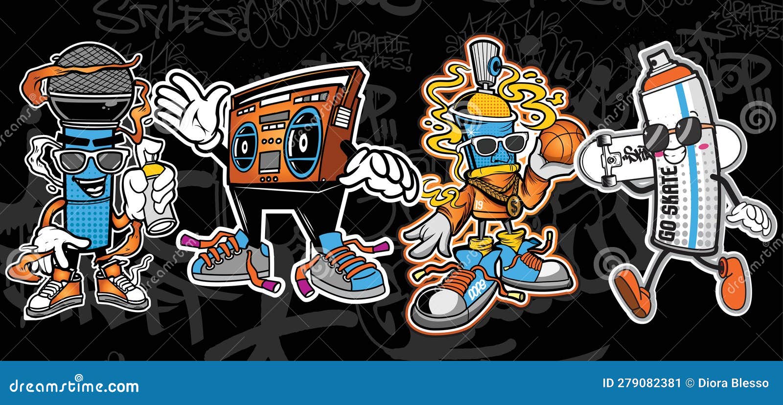 Graffiti Hip Hop Characters