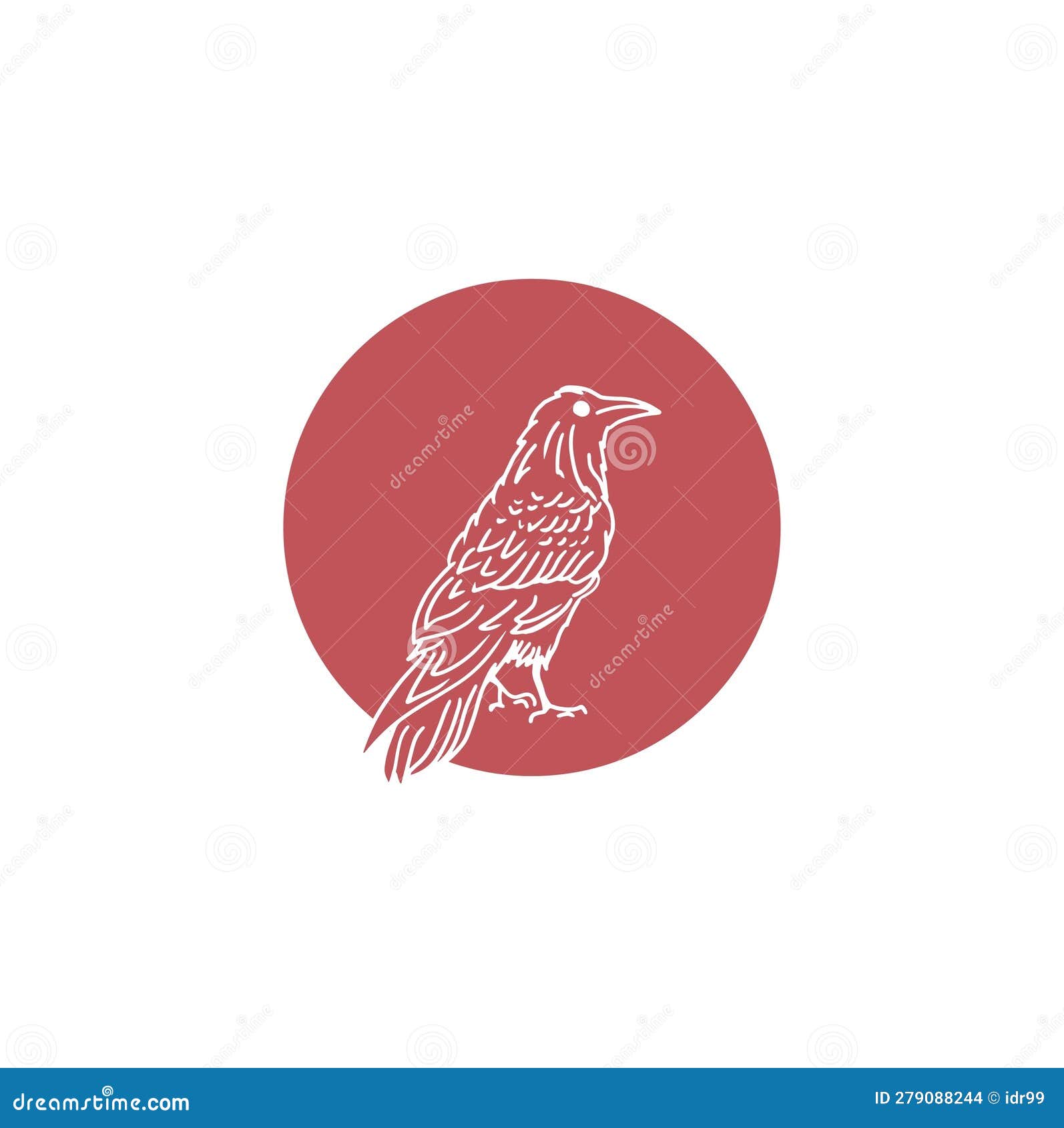 Red Bird Isolated Red Circle Design Vector Stock Vector - Illustration ...