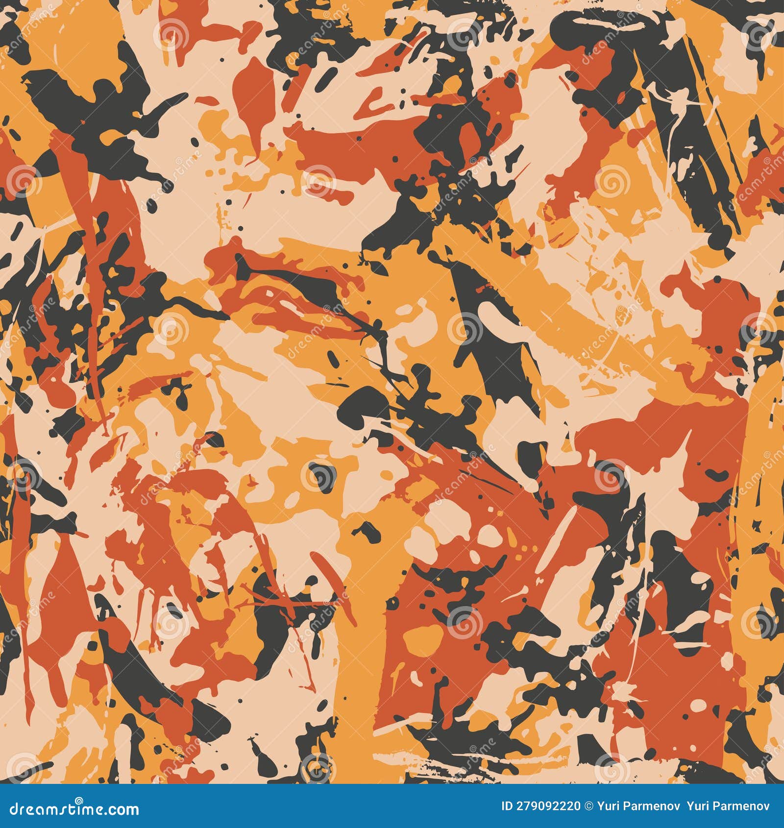 Camo Scribble Texture. Camouflage Pattern Of Doodle Hand Strokes Draws. Vector Seamless Hatching ...