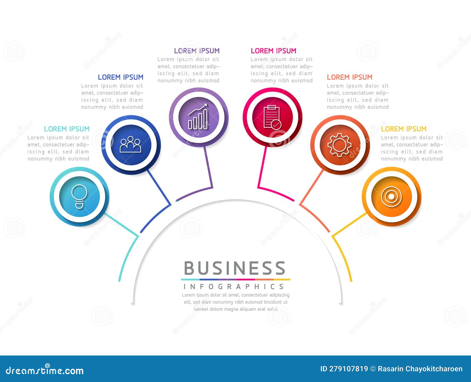 Vector Business Presentation Connecting Steps Infographic Template ...
