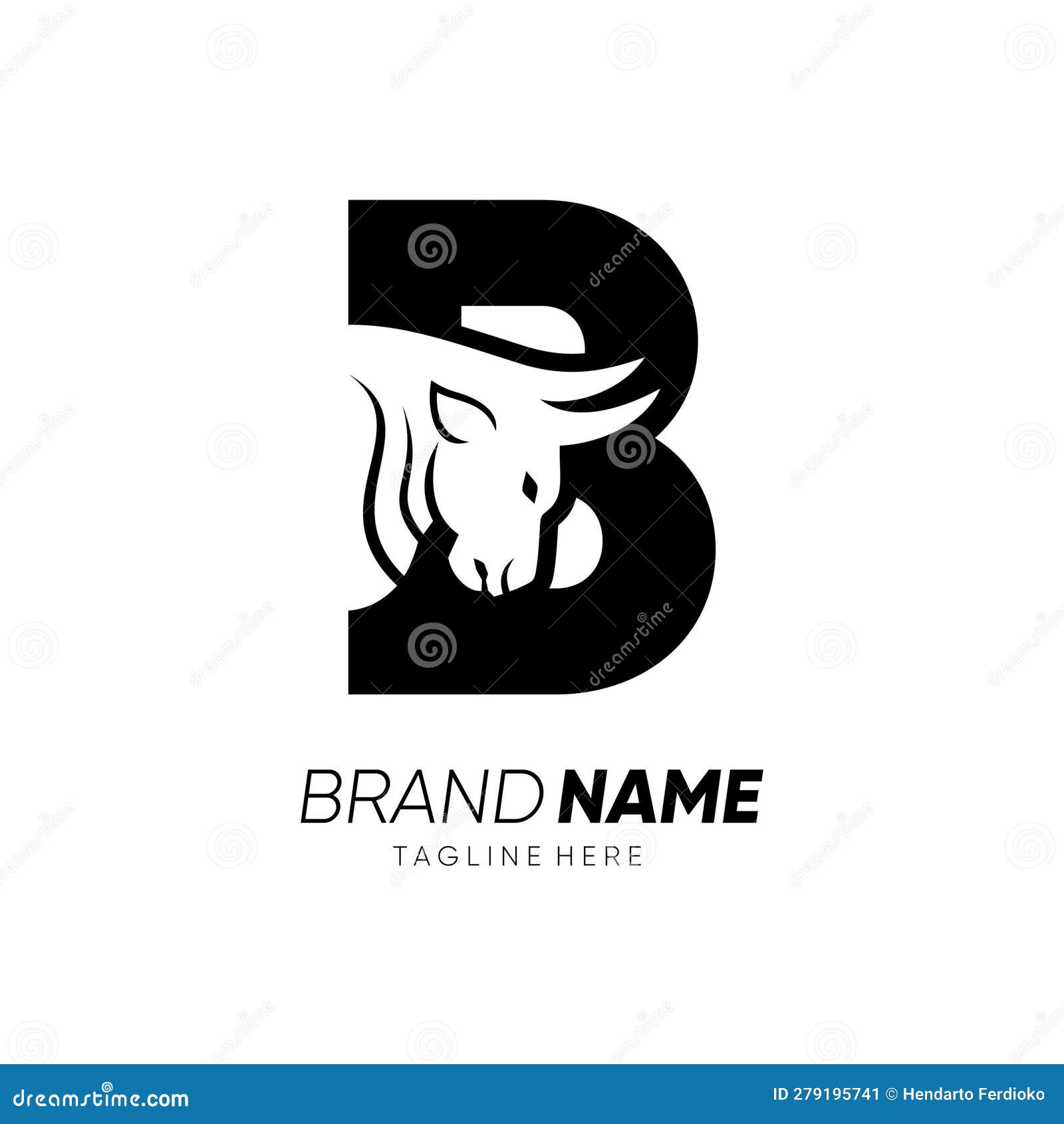 Bull B Logo Icon Template Clipart And Illustrations
