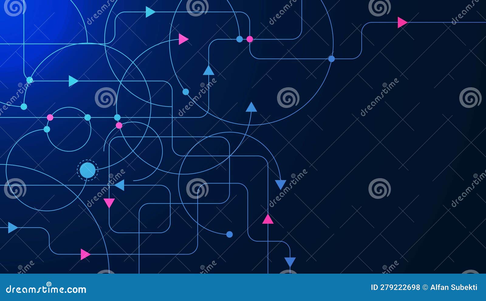 Technology Lines and Dots Connection with Triangle Stock Vector ...