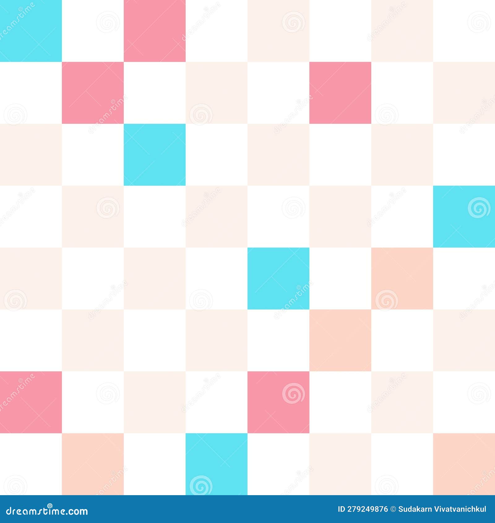 Cream, Pink, and Blue Pastel Checkerboard Pattern Background. Stock ...