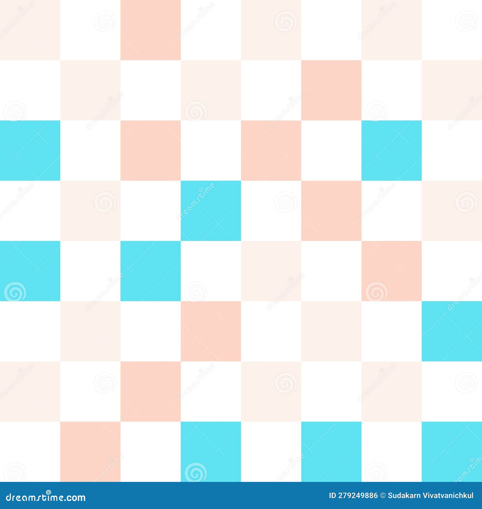 Cream and Blue Pastel Checkerboard Pattern Background. Stock Vector ...