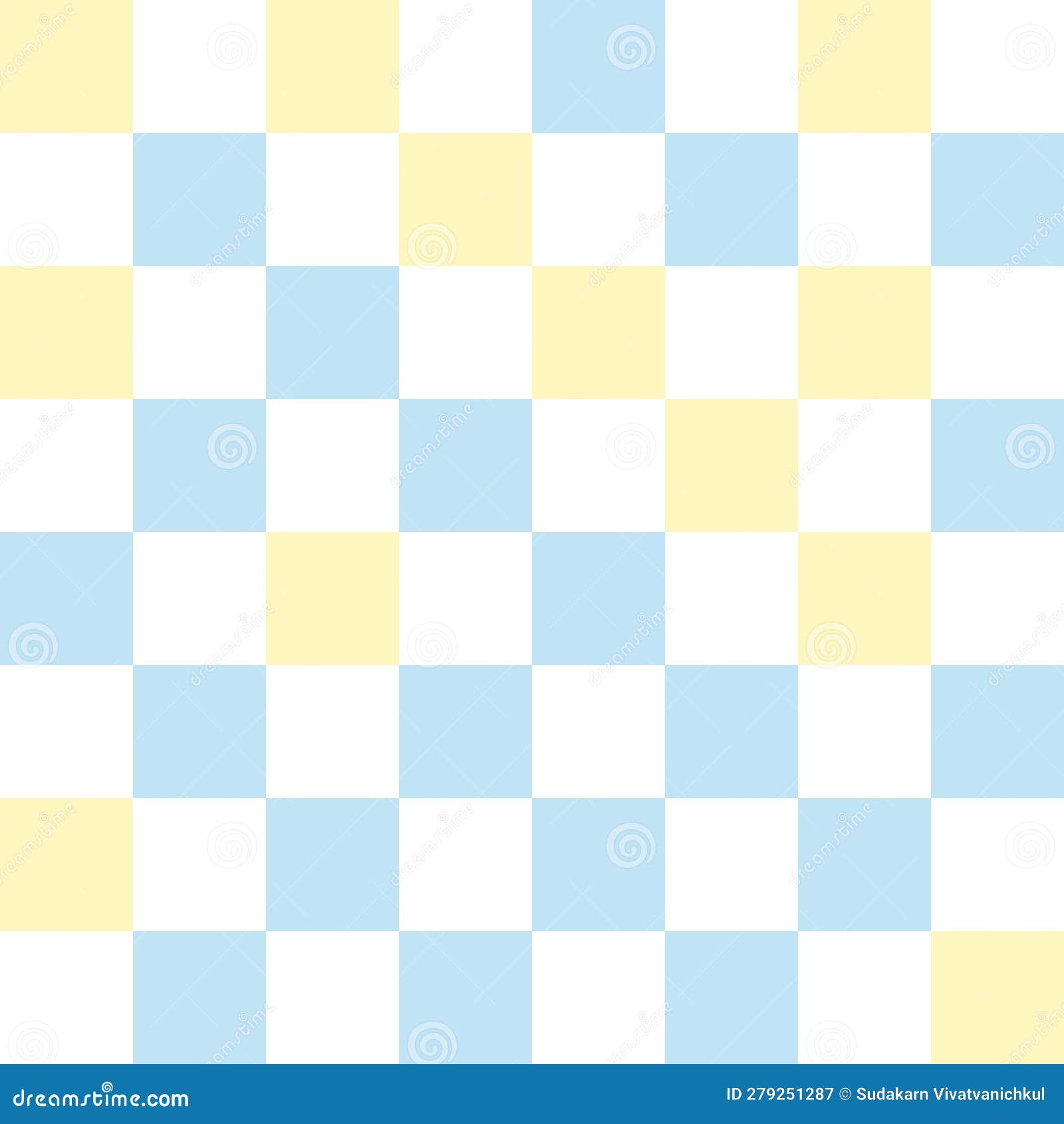 Yellow and Blue Pastel Checkerboard Pattern Background. Stock Vector ...