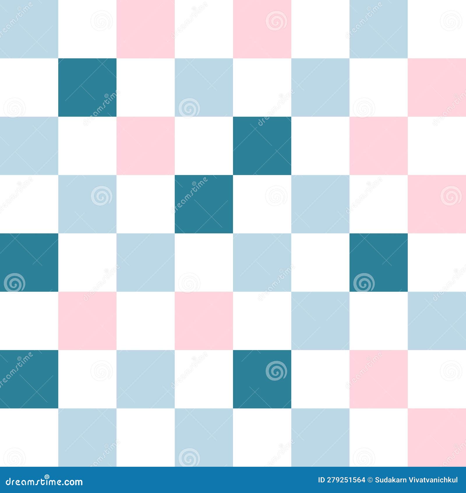 Blue and Pink Pastel Checkerboard Pattern Background. Stock Vector ...