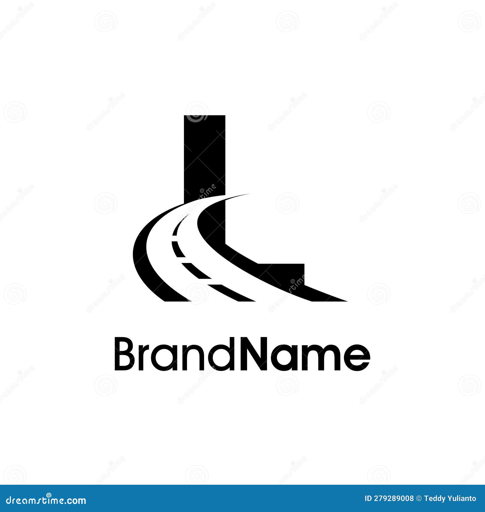 Simple Initial L Way Logo stock vector. Illustration of isolated ...