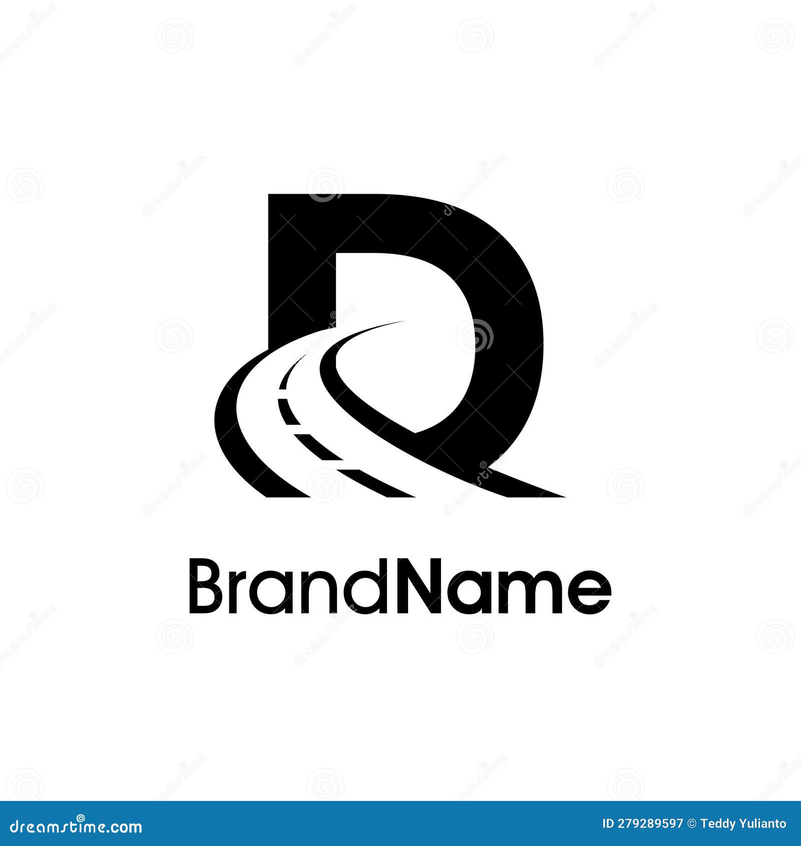 Simple Initial D Way Logo stock vector. Illustration of modern - 279289597