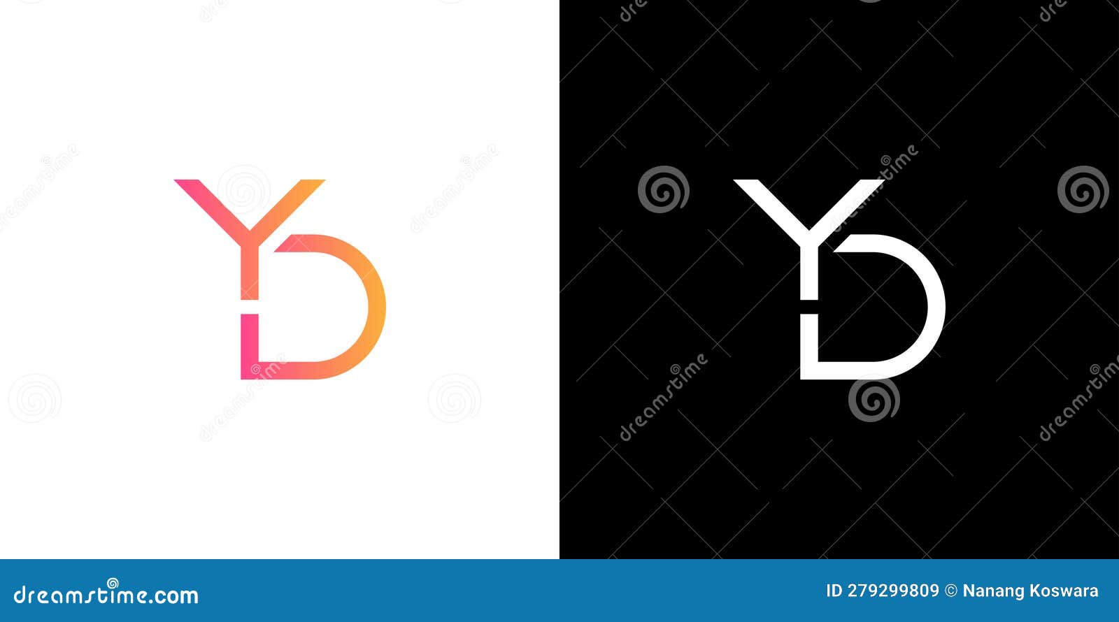 YD, DY, Logo, Monogram, Initial, Letter, Icon, Vector Stock Vector ...