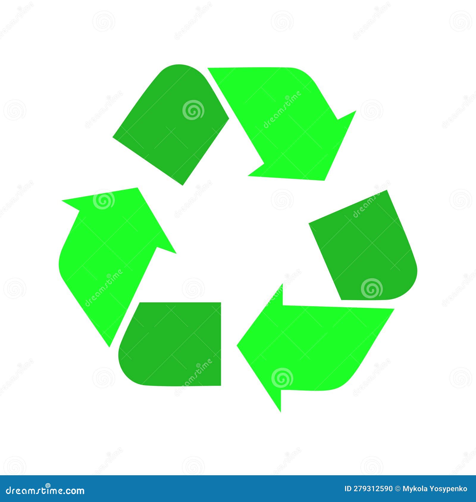 Recycle Product Icon, Green on White Stock Vector - Illustration of ...