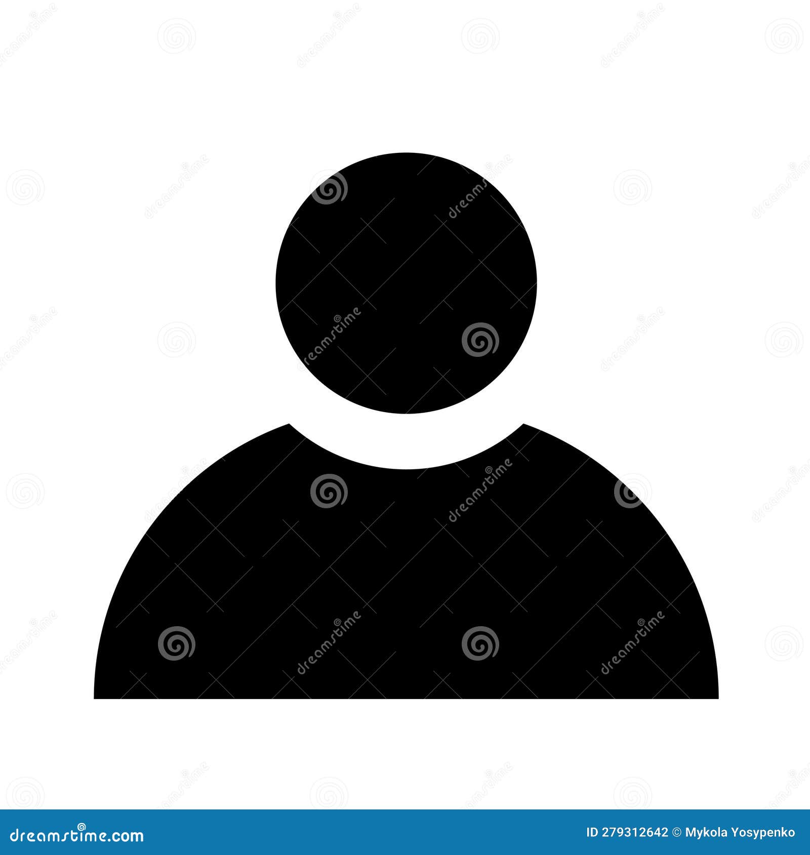 User Pictogram, Simple Human Silhouette Stock Vector - Illustration of ...