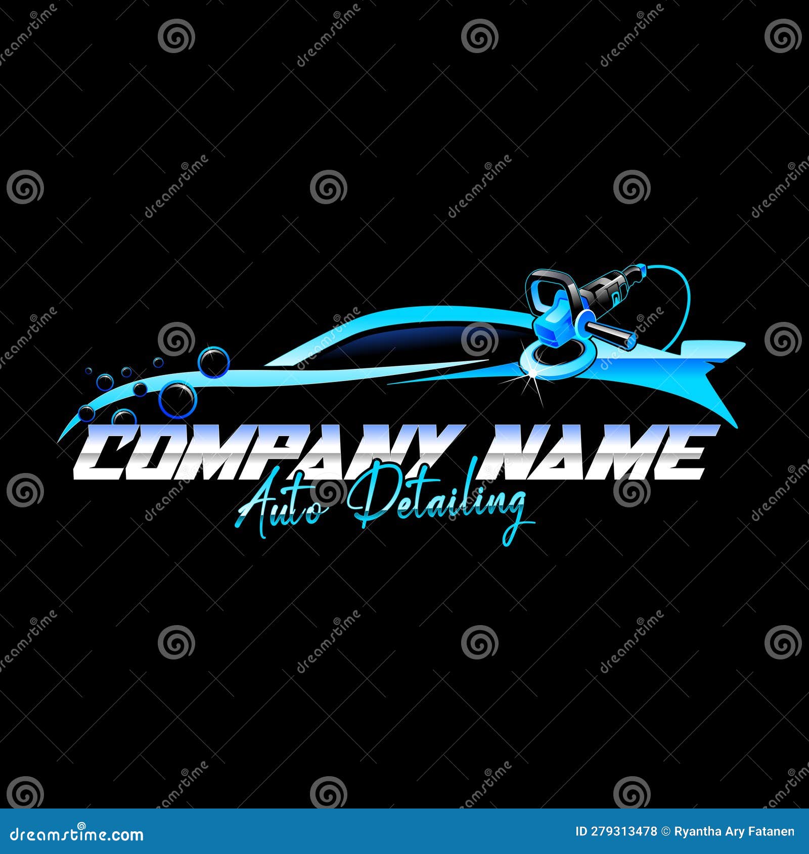 Illustration Vector Graphic of Auto Detailing Service Logo Design Stock ...