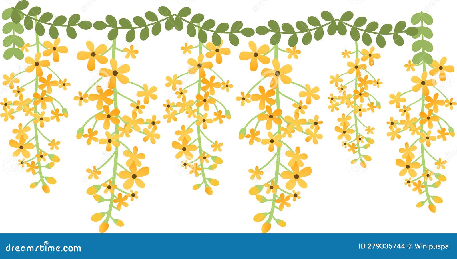 Dangling Flower Element Illustration Cartoon Vector | CartoonDealer.com ...