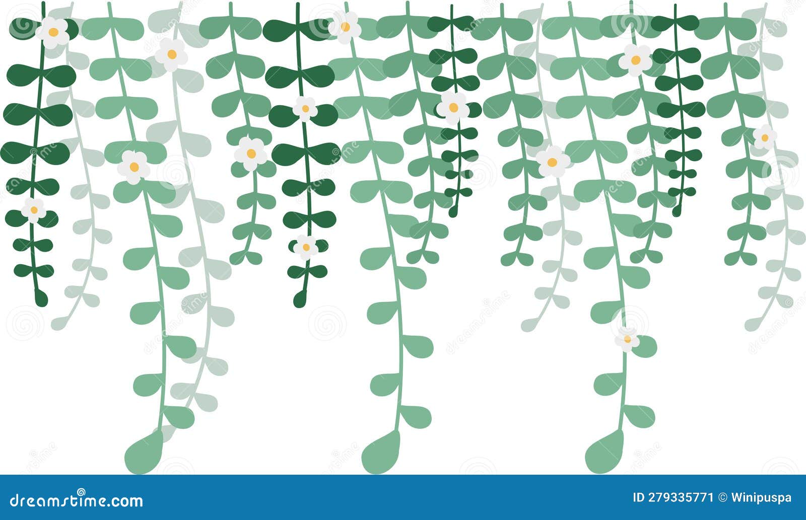 Dangling Flower Element Illustration Cartoon Vector | CartoonDealer.com ...